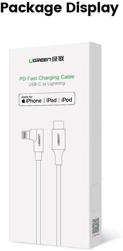 UGREEN Lightning Cable 90° Angle Fast Charging
