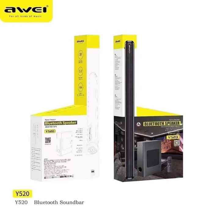 Awei Y520 Wireless Bluetooth Soundbar With Subwoofer For Your Digital ...