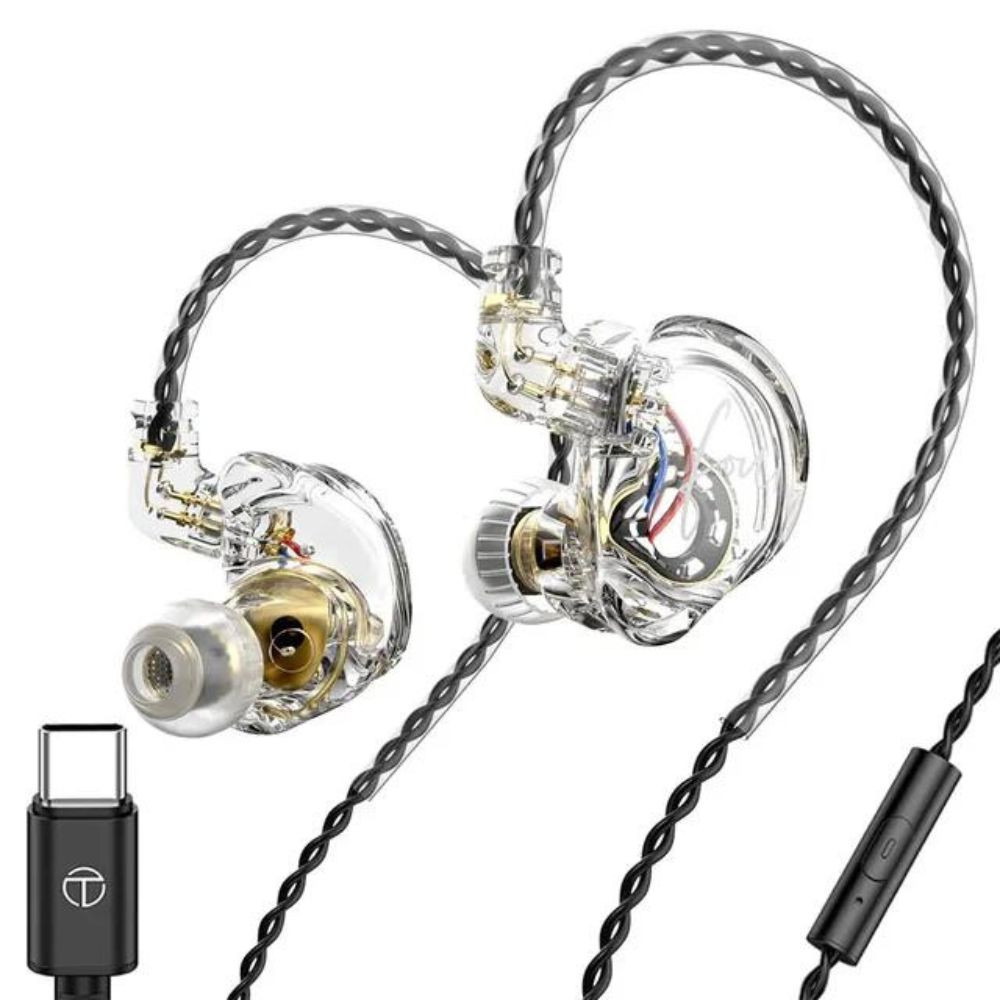 TRN CS4 10MM Dual Magnetic Circuit Dynamic Drive In Ear Earphones