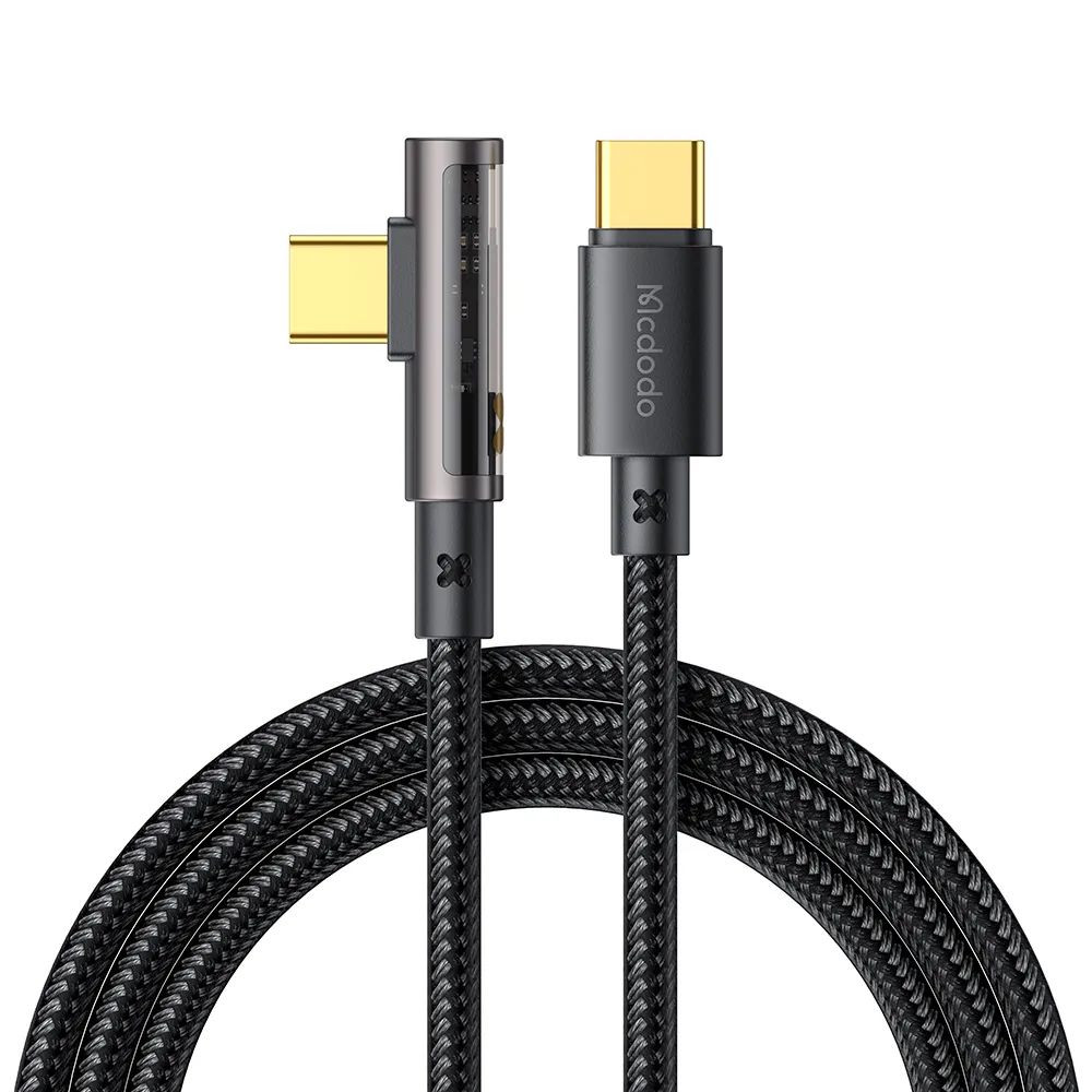 Mcdodo CA 340 100W Right Angle USB-C to USB-C Transparent Cable