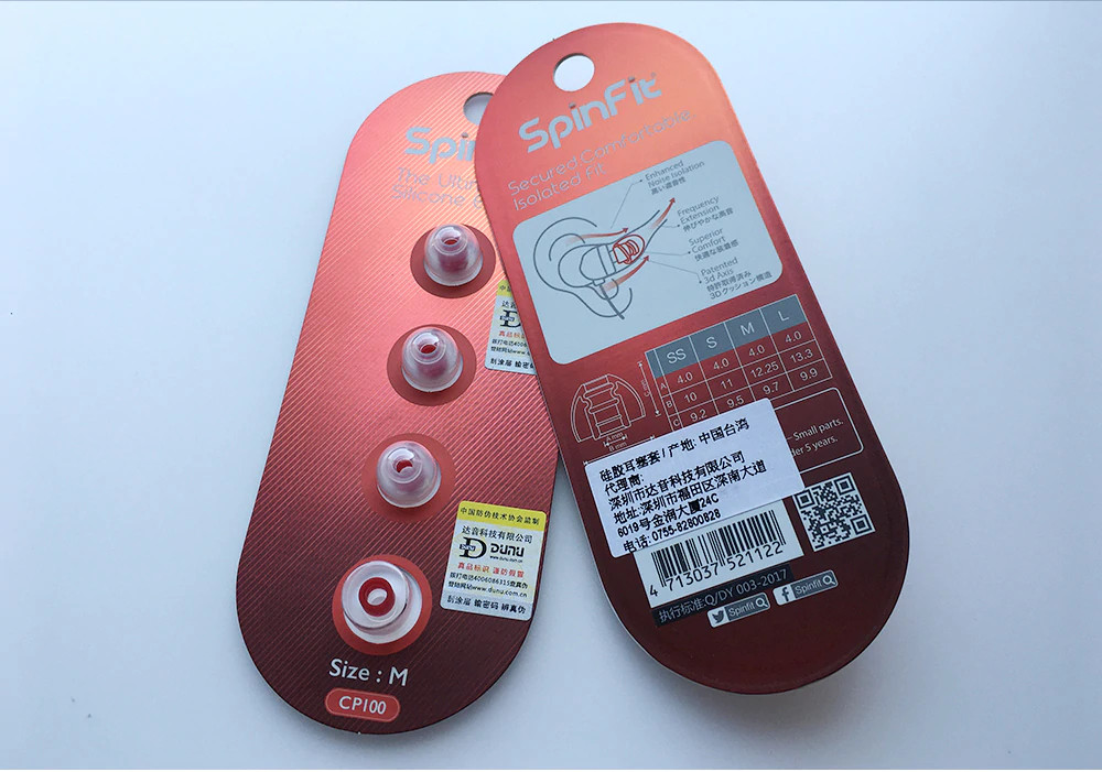 Spinfit CP100 In ear earphone IEM upgrade silicone eartips 1 pair (M)
