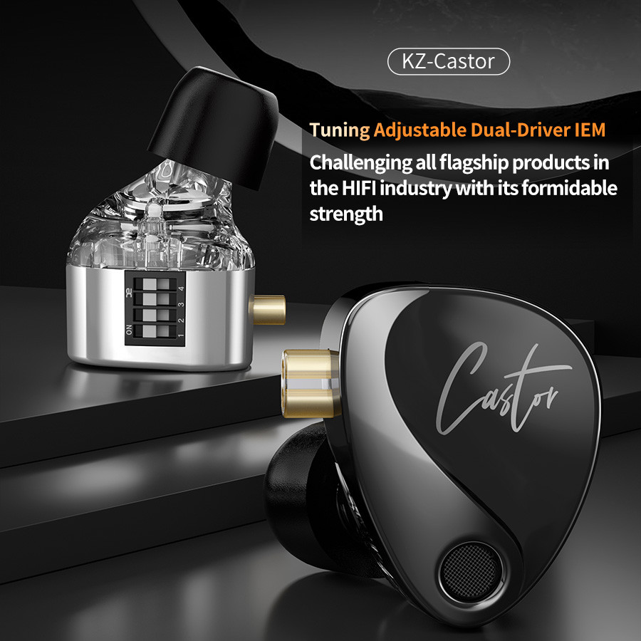 KZ Castor Tuning Adjustable Dual Driver IEM