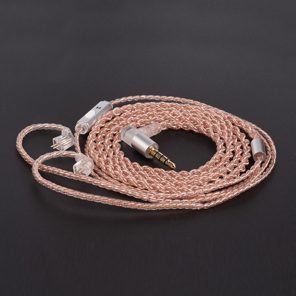 KBEAR 4 core silver plated copper cable with mic